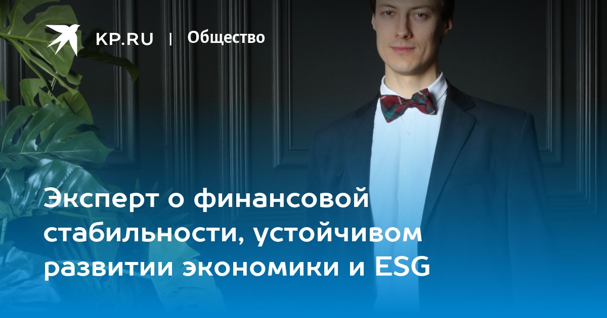 Эксперт о финансовой стабильности, устойчивом развитии экономики и ESG - KP.RU
