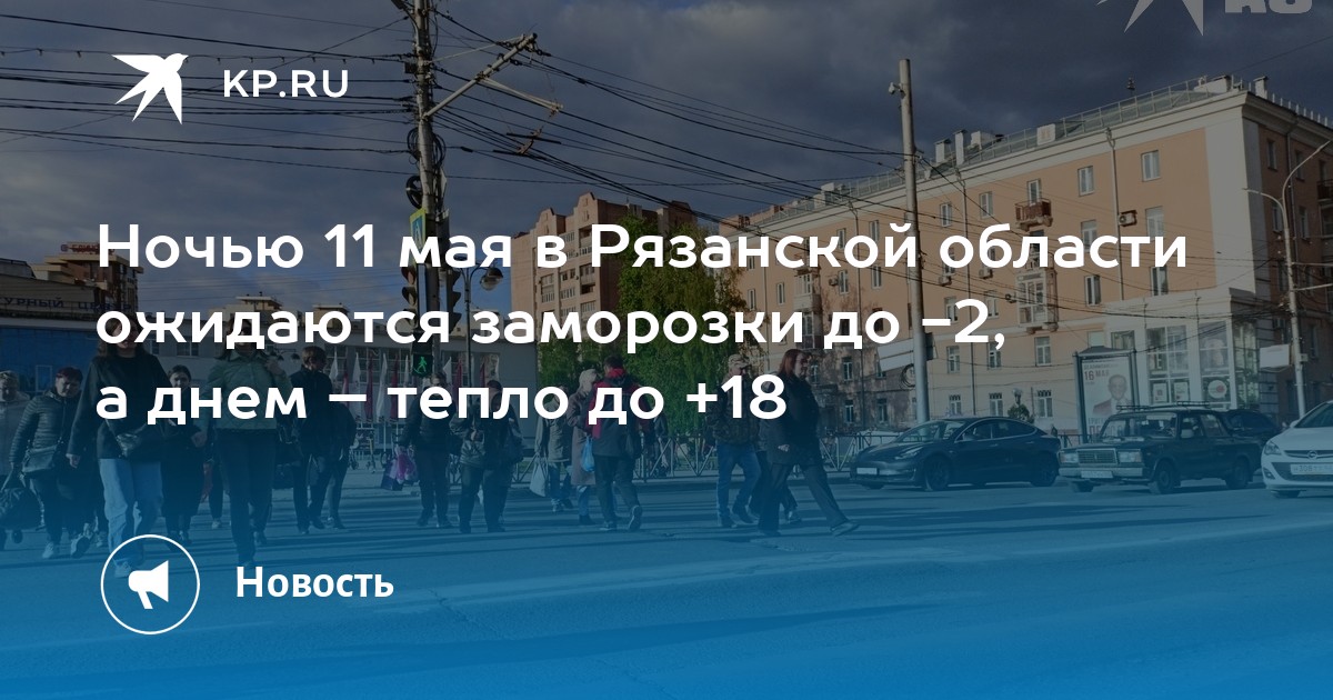 Ночью 11 мая в Рязанской области ожидаются заморозки до -2, а днем – тепло до +18 - KP.RU